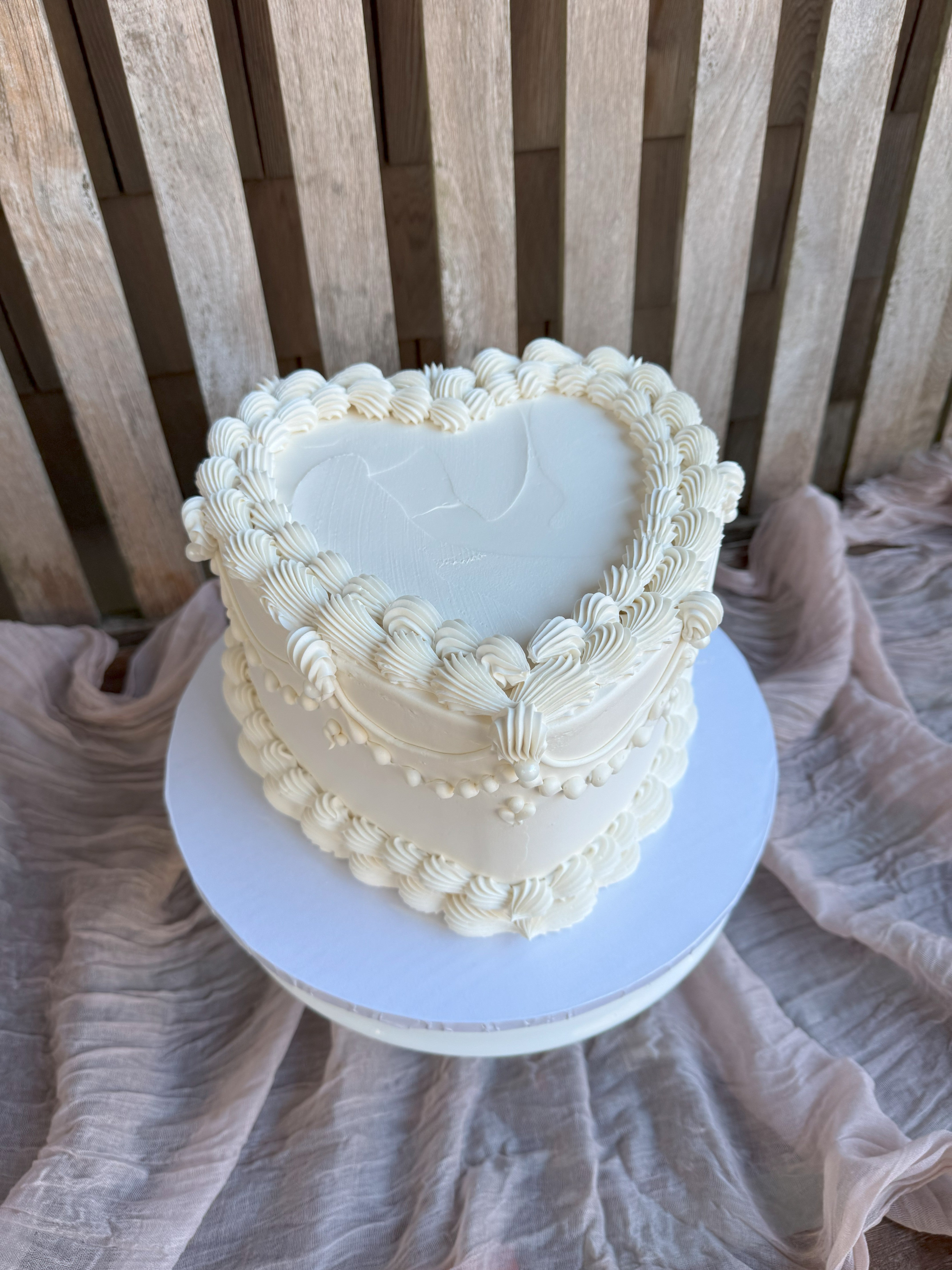 Heart Shaped Vintage-Lambeth Piping Cake | Artisan Bake Shop: Online Store
